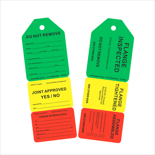 3-Stage Flange Tag with Sequential Numbers | Prime Tags