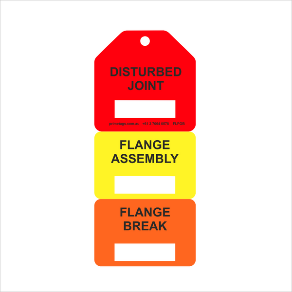 3 Stage Flange Tag with Disturbed Joint | Prime Tags