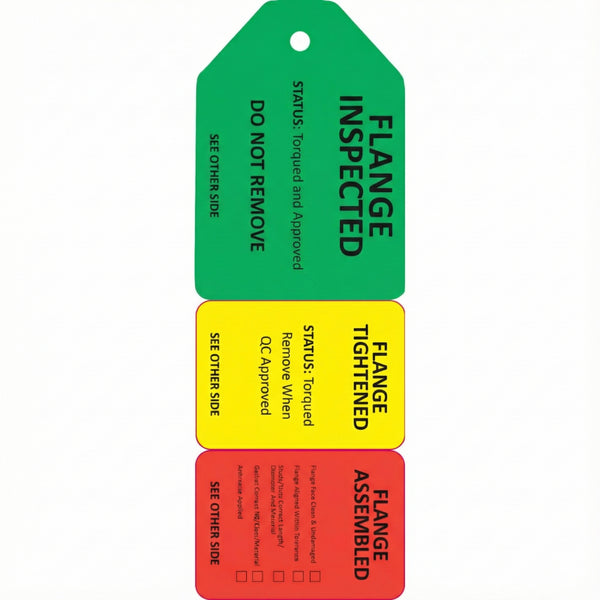 3 Stage Flange Tag with Torque Stages | Controlled Bolting - Prime Tags