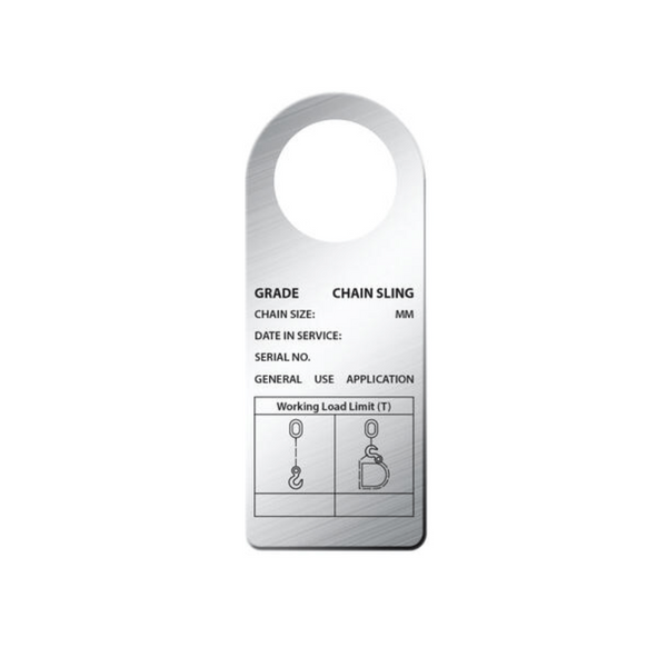 Chain Sling Aluminium Identification Tag | Prime Tags